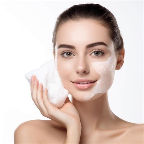 Premium Ai Image Photo Of A Beautiful Woman Washing Her Face