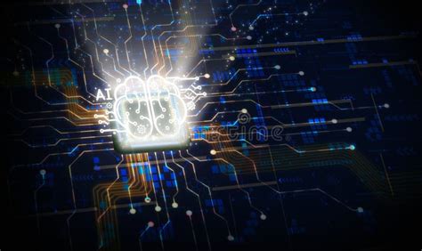 The Artificial Intelligence Brain Is Integrated Into A Circuit