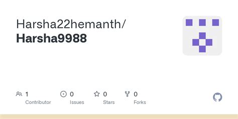 github harsha22hemanth harsha9988