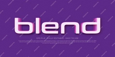 Premium Vector 3d Style Effect Text Blend Template