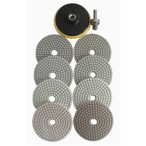Disque Diamant Tampons De Polissage Béton Granit Marbre 100mm 8