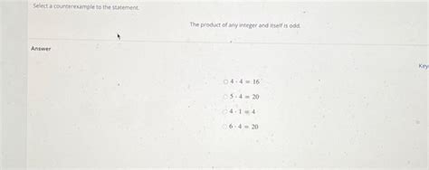 Solved Select A Counterexample To The Statement The Product
