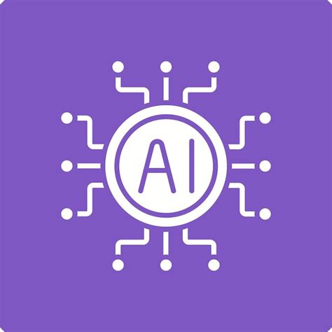 인공지능 아이콘 프리미엄 벡터