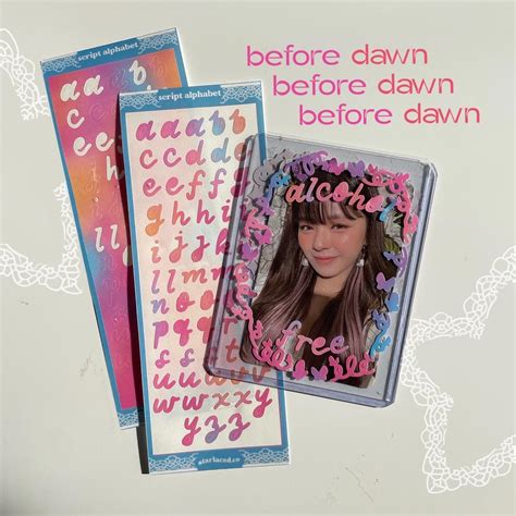 Script Alphabet Sticker Sheet Alphabet Letter Sticker Sheet Etsy
