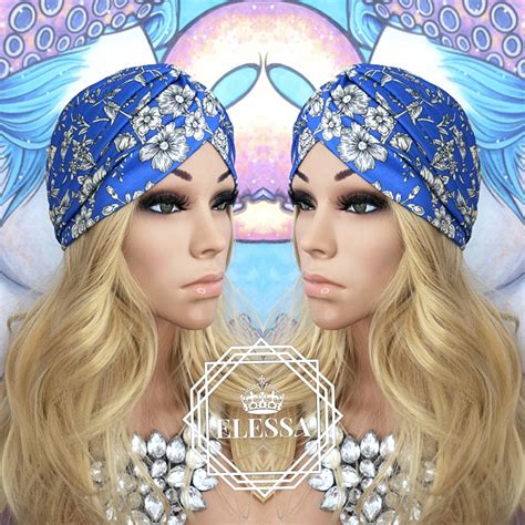 Дамски Тюрбан в Разкошен Десен на Цветя Красиви Тюрбани Онлайн Дамски Шапки Дамски Тюрбани