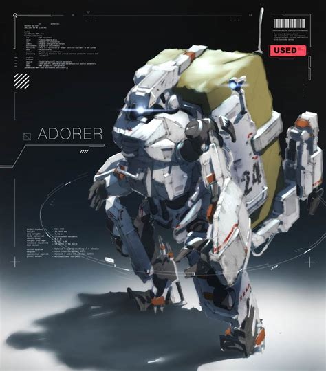 自律机动二足步行型运搬车两巽たくあん的机器人壁纸插画图片 Bobopic