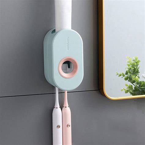 Soogree Toothpaste Dispenser Wall Mounted For Bathroom Automatic Toothpaste Squeezer