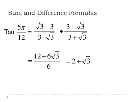 ppt sum and difference formulas powerpoint presentation free