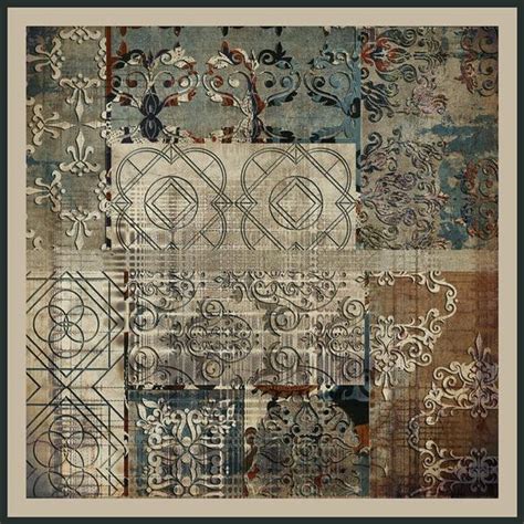 طرح روسری باربری با حاشیه و قاب باربری کرم قهوه ای 1662633