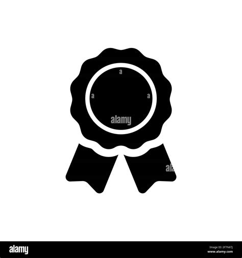 Award Vector Icon Award Badge Ribbon Symbol Isolated On White