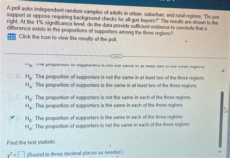 solved a poll asks independent random samples of adults in