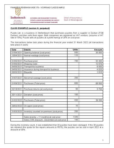 2c Inventory Class Example 2022 Nrv Perpetual For Sunlearn Class