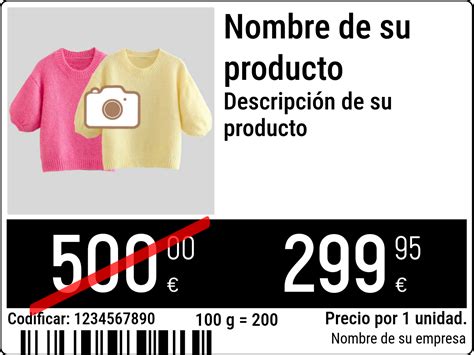 Etiquetas De Precio Imprima Complete Descargue En Línea