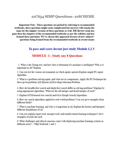 21cs54 tie simp pdf artificial neural network linear regression