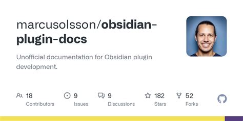 Github Marcusolsson Obsidian Plugin Docs Unofficial Documentation For Obsidian Plugin