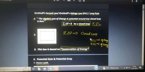 kirchhoff s second law kirchhoff s voltage law kvl loop rule 1 the a