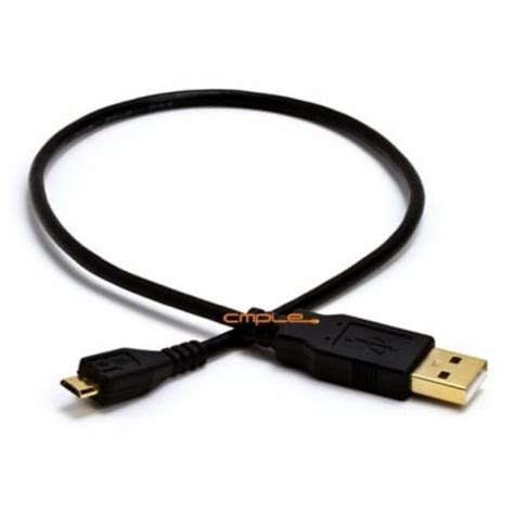 Usb 20 Male A To Micro B 5 Pin Gold Plated Cable 15ft Black 1 Unit