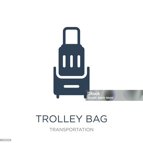 흰색 바탕에 트롤리 가방 아이콘 벡터 트롤리 가방 유행 가득 교통 컬렉션 트롤리 가방 벡터 일러스트 레이 션에서 아이콘 가방에 대한 스톡 벡터 아트 및 기타 이미지 Istock