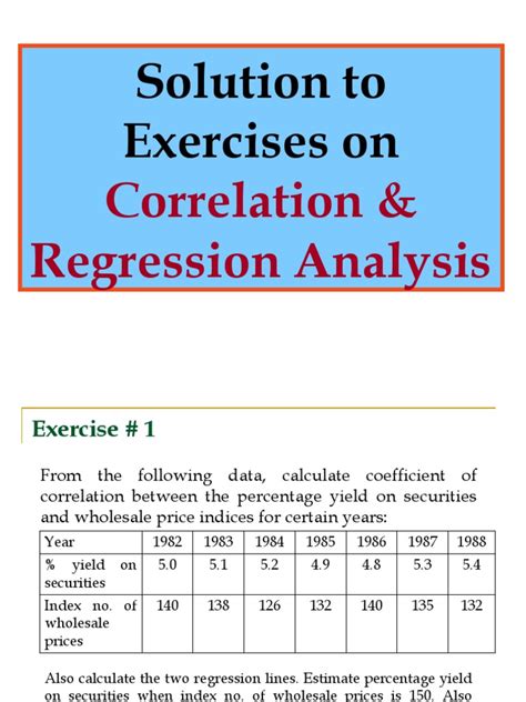 Correlation And Regression Analysis Exercise2 Pdf Correlation And
