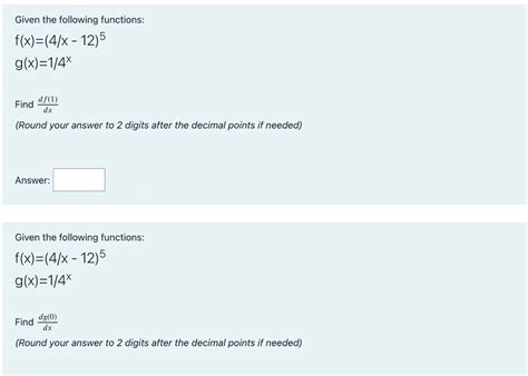 Solved Given The Following Functions Chegg