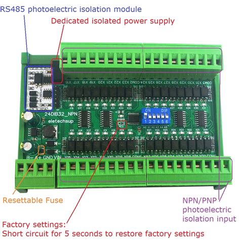 16 48 Di Npnpnp Digital Switch Plc Io Expansion Board 3000vdc Optical