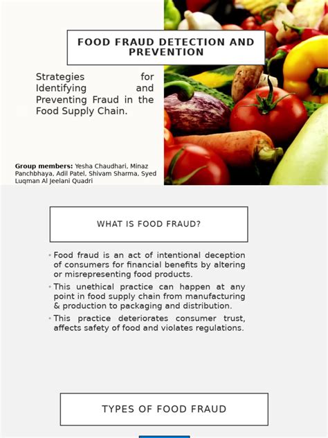 Food Fraud Detection And Prevention Pdf Supply Chain Food Safety