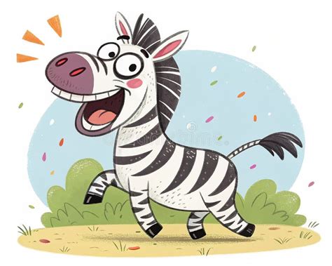 Illustration Of Funny Zebra Cartoon Stock Illustration Illustration