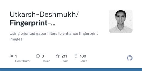 Github Utkarsh Deshmukhfingerprint Enhancement Python Using Oriented Gabor Filters To