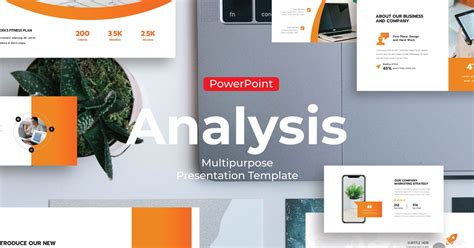 data analysis powerpoint template incl infographics and management