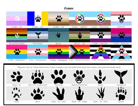 Choose Your Furry Pride Wall Flag Single Sided 4 Sizes Furries