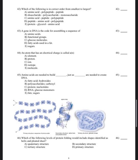 Solved 42 Which Of The Following Is In Correct Order From
