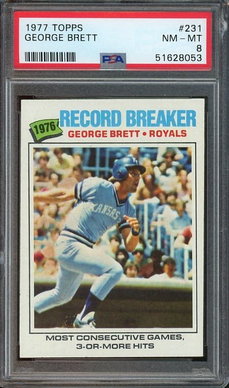 1977 Topps 231 George Brett Psa 8 Hof 51628053 All Star Cards Inc
