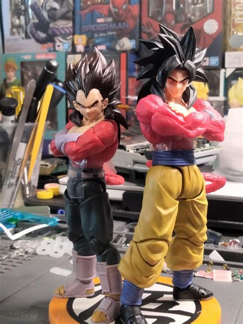 Tkdiy Cross Arms Vegeta Goku Ssj4 R Shfiguarts