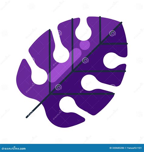 Flat Colorful Leaf Shape Design Asset Element Stock Vector