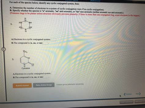 Solved For Each Of The Species Below Identify Any Cyclic