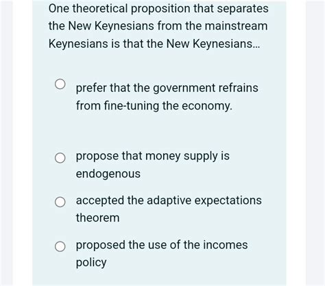 Solved One Theoretical Proposition That Separates The New