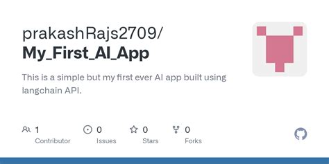 Github Prakashrajs2709myfirstaiapp This Is A Simple But My First