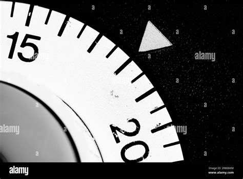 Monochrome Close Up Of An Analog Laboratory Timer Set To Stock Photo Alamy