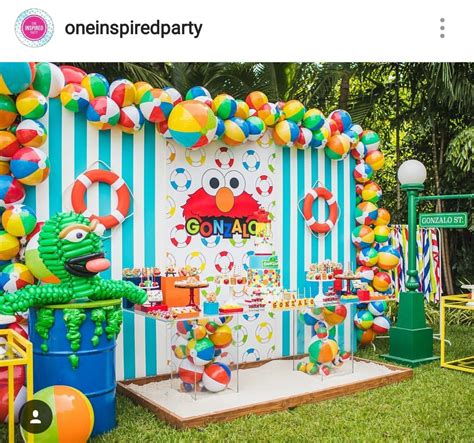 Sesame Street Birthday Party Dessert Table And Decor Sesame Street
