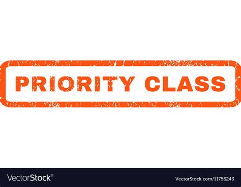 Priority Class Rubber Stamp Royalty Free Vector Image