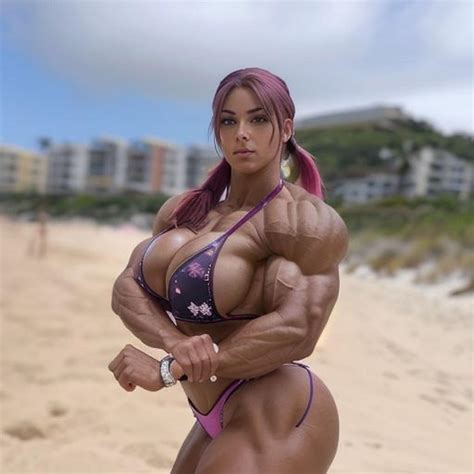 Beach Girl 17 By 3dgirlmusclegrowth On Deviantart