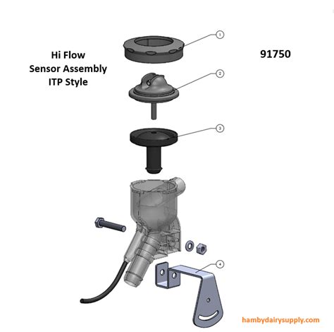 Top Nut For Kleen Flo Copy Sensor For Itp Style Automatic Takeoff For Cows Hamby Dairy Supply