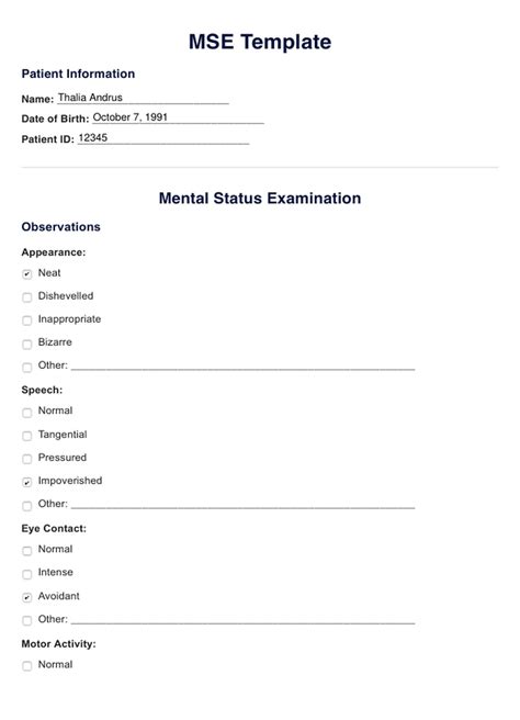 Mse Template And Example Free Pdf Download