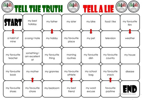 Lie Worksheets