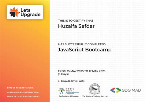 javascript webdevelopment bootcamp letsupgrade lifelonglearning