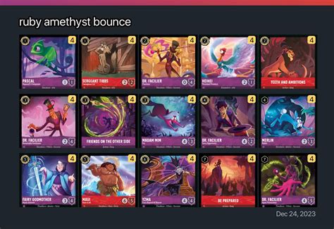 Ruby Amethyst Bounce Lorcana Deck Disney Lorcana