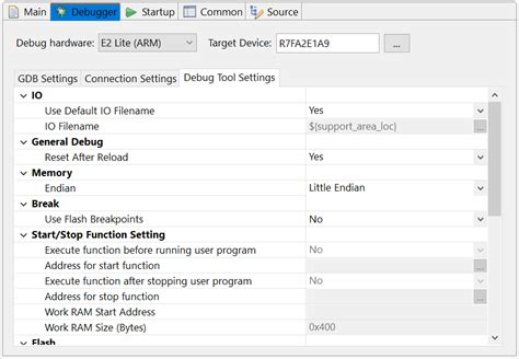 Startstop Function Setting Disabled In Debugging With E2 Lite On Fpb Ra2e1 Forum Ra Mcu