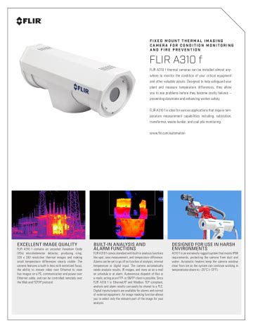 FLIR A310 F Automation Datasheet Manualzz