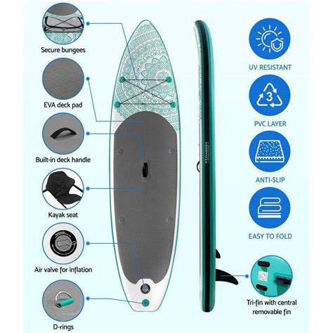 Weisshorn Stand Up Paddle Board Inflatable Kayak Surfboard Sup