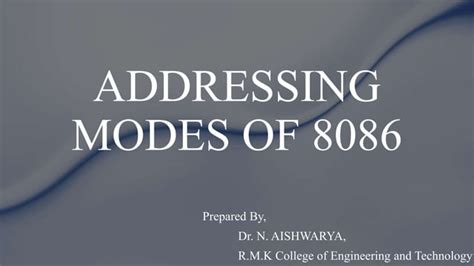 Addressing Modes Of 8086 Pptx Data Storage And Warehousing Computing